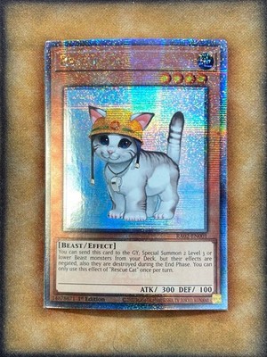 Yugioh Rescue Cat RA02-EN001 Quarter Century Rare FET Art 1st Ed NM | eBay
