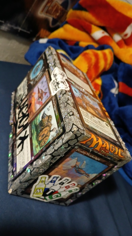 custom magic the gathering deck box hand painted and decorated | eBay