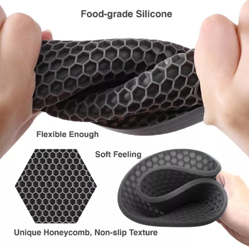 4 Pack Silicone Trivet Mats Heat Resistant Non Slip Pads for Hot Pots ...