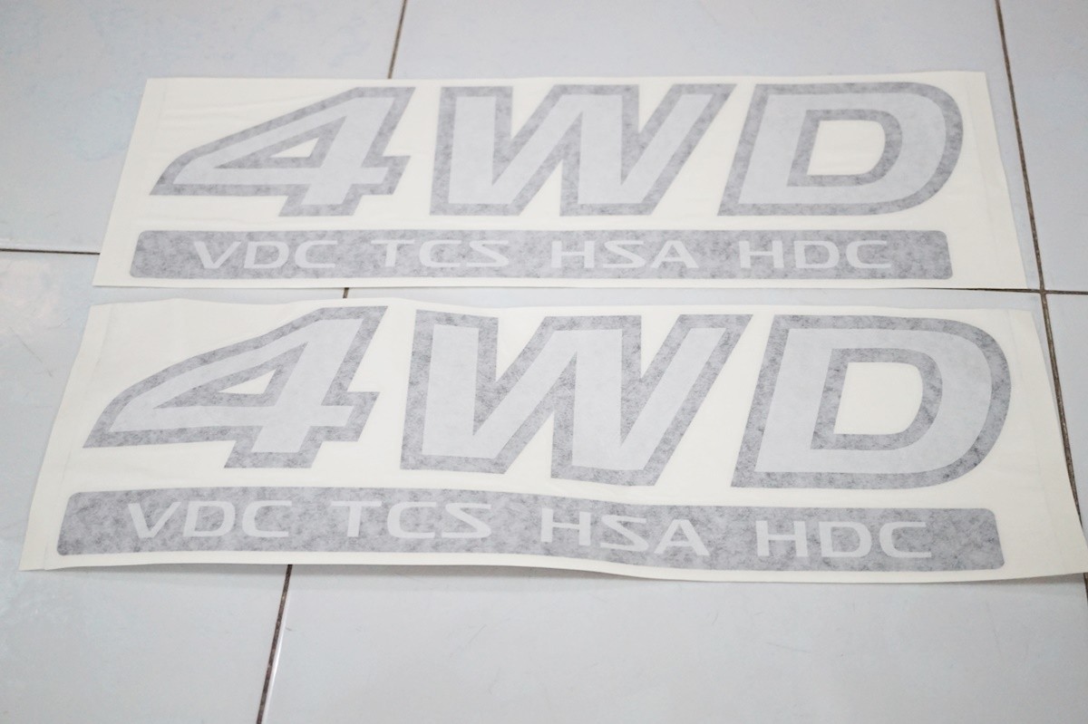 4WD VDC TCS HSA HDC STICKER DECAL PLATE PAIR GENUINE NAVARA NP300 D23 ...
