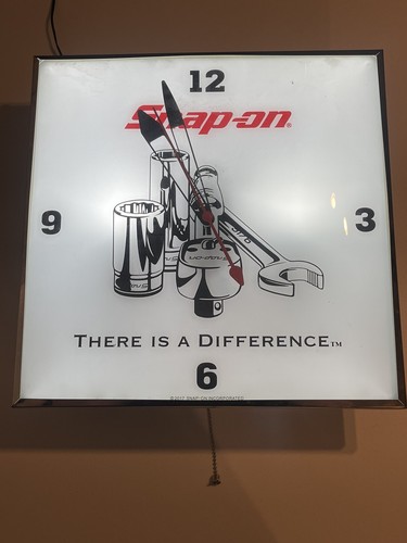 SNAP-ON TOOLS: “VTG” Bubble Square Pam Style Clock! Mountable And ...