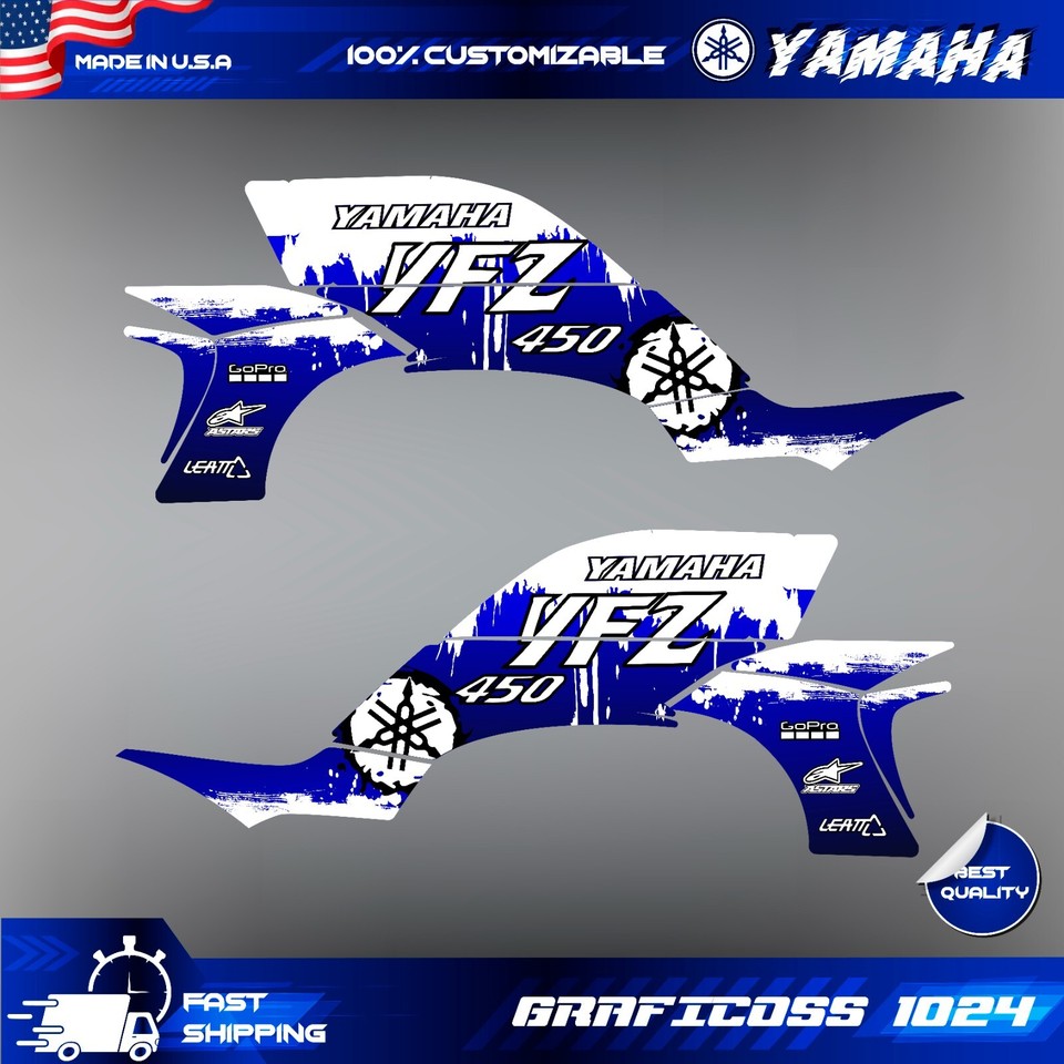 Yamaha YFZ 450 graphics kit 2003 2004 2005 2006 2007 2008 stickers ...