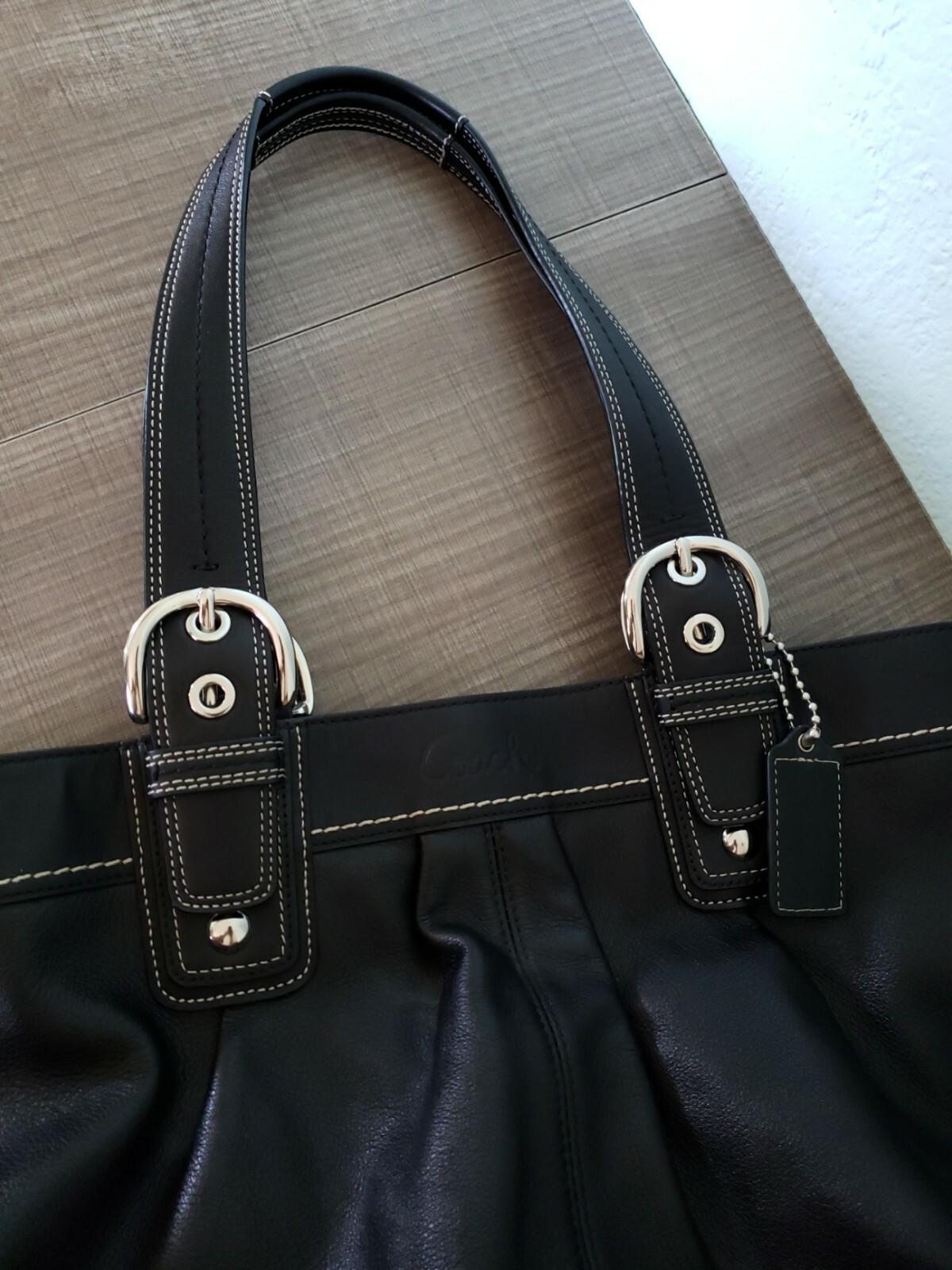 Coach Soho Pleated Leather Large Business Shoulder T… - Gem