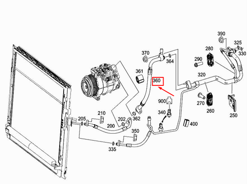 NEW MERCEDES-BENZ GLE W166 A/C REFRIGERANT LINE A1668307000 ORIGINAL | eBay
