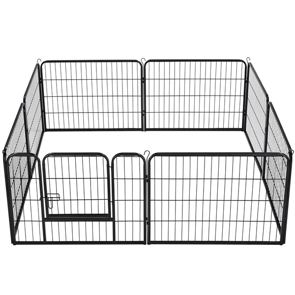 8 Panels Heavy Duty Metal Dog Playpen Portable Exercise Pen Fence 24 ...