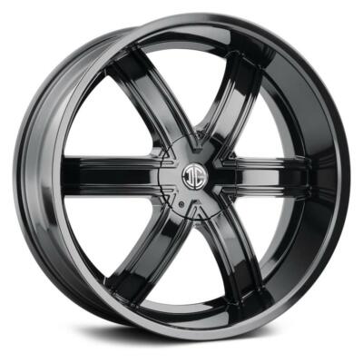 24 inch 24x10 2CRAVE BK No44 Glossy Black wheels rims 5x4.5 5x114.3 +15 ...