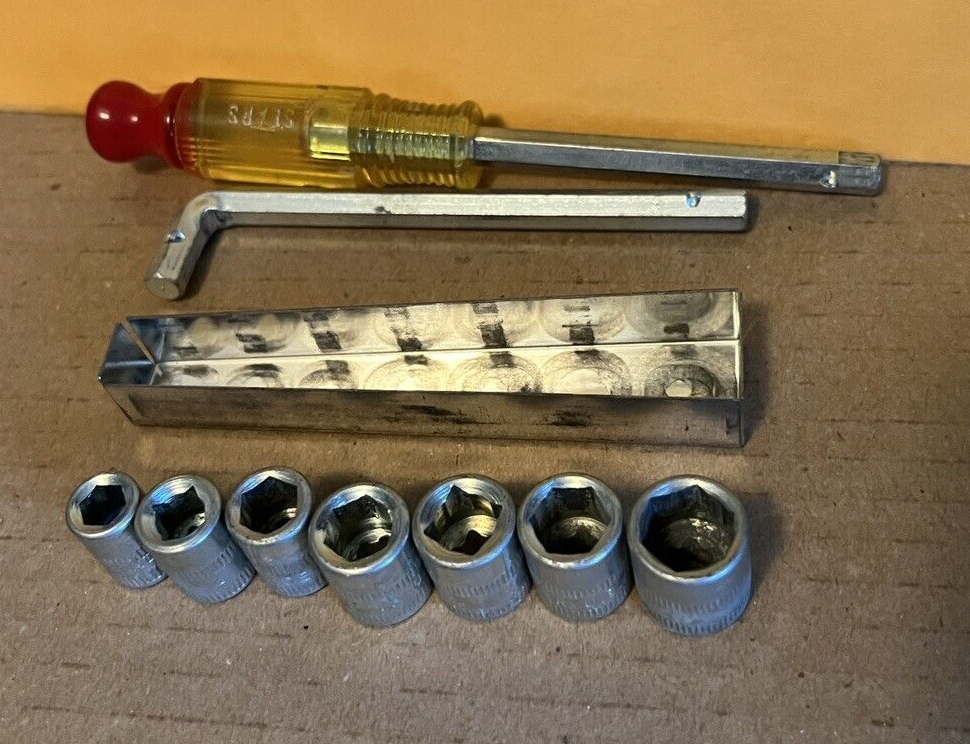 Vintage Sears Roebuck 1/4 in Hex Drive Socket Set in Pouch - USA Made ...
