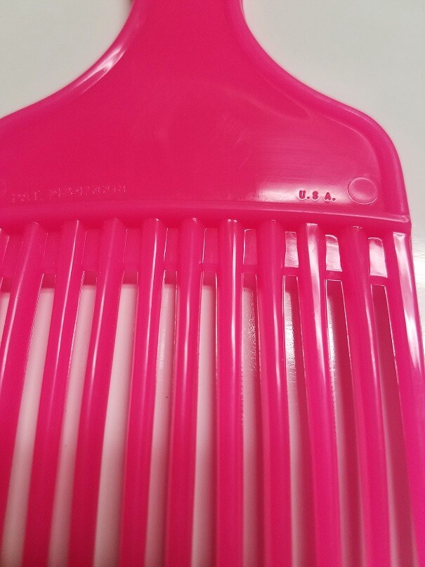 YOURS MADE IN THE USA Pink 12 Pcs Afro Pik Pick Professional Hair ...