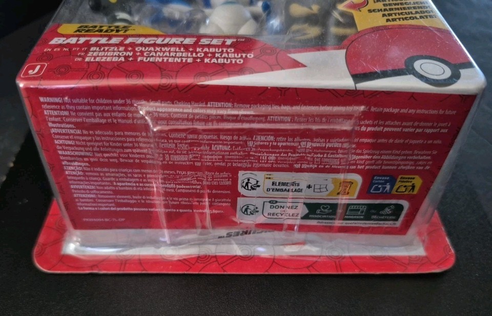 Pokemon Battle Ready 3 Articulated Figures Set Blitzle Quaxwell ...
