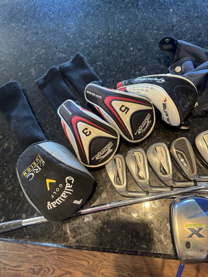 Complete Golf Set: Driver, Wood, Hybrid, Irons, Putter, bag, Ect. Left ...