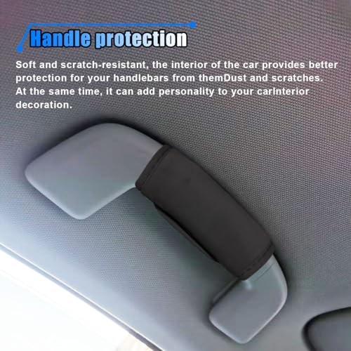 2PCS Car Grab Handle Cover, Soft Plush Car Grip Gloves Auto Inner Door ...