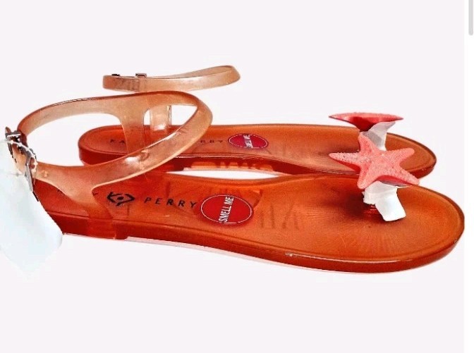 Katy Perry Orange Starfish Geli Sandals Size 8 New | eBay