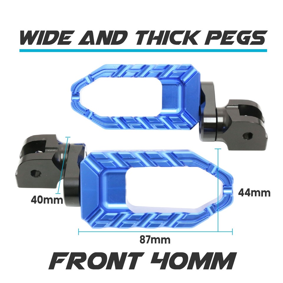 Laser 1.5 inch Lower Blue Front Large Foot Pegs For Monster 696/796 08 ...