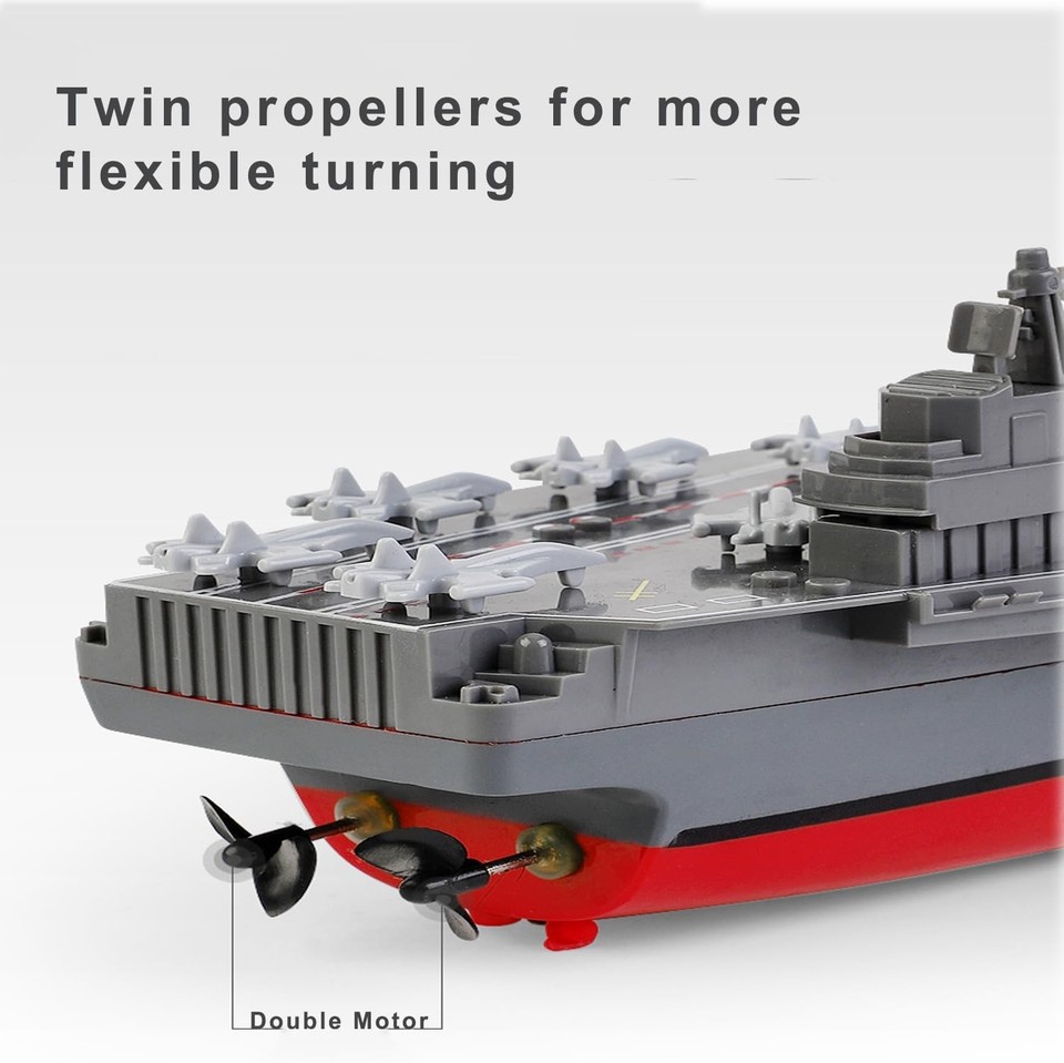 Remote Controlled Warship Battleship Aircraft Carrier 10km/h 4WD 2.4G ...