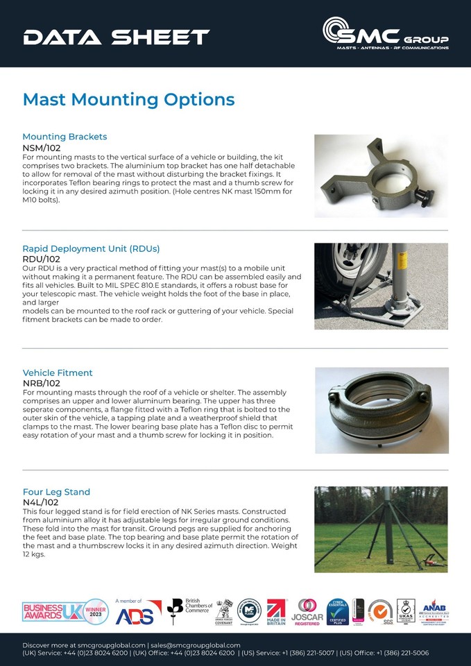 SMC NK6NLC Pneumatic Telescoping Mast – 19 ft Tower w/ 2 Foot Pumps | eBay