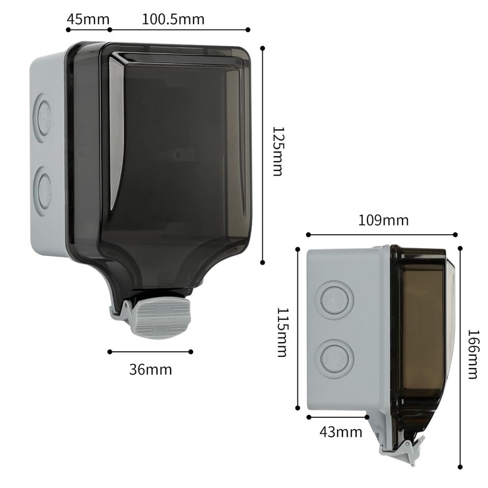 Weatherproof Outdoor Sockets Power Electrical Wall Outlets With ...