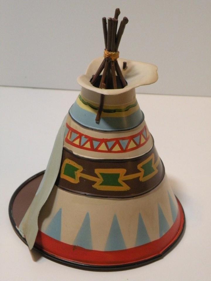 Rare Original Small Metal Hand Painted Teepee | eBay