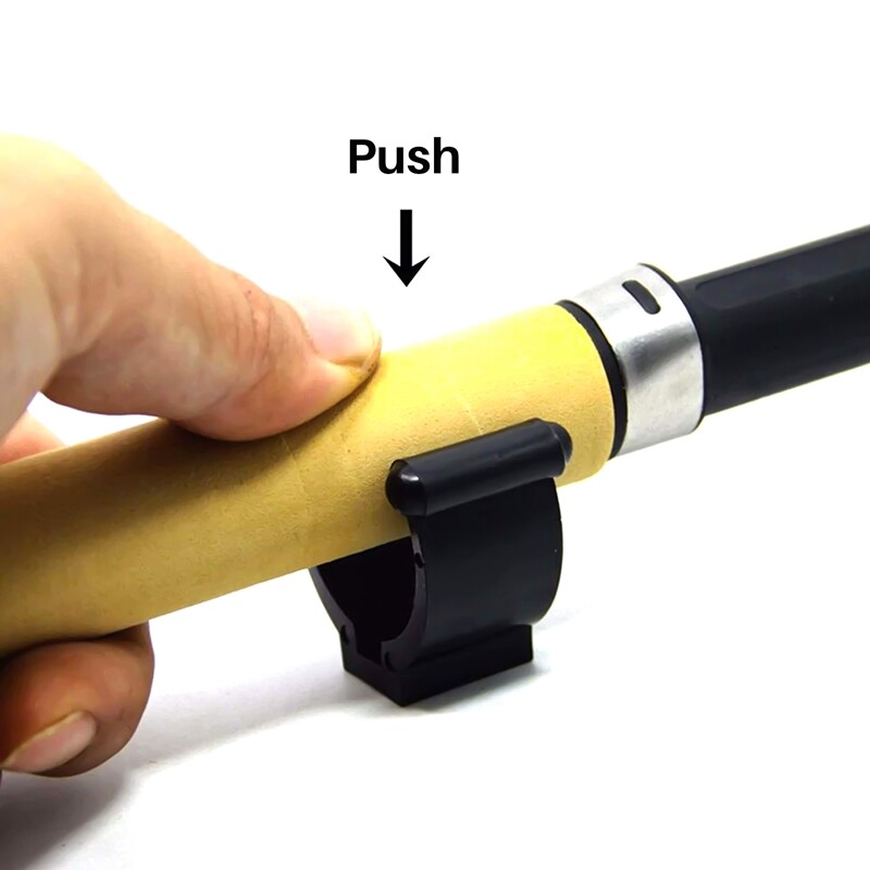 20 Pcs Fishing Pole Rod Holder Clips Black 16Mm Inside Dia Fishing Rod ...