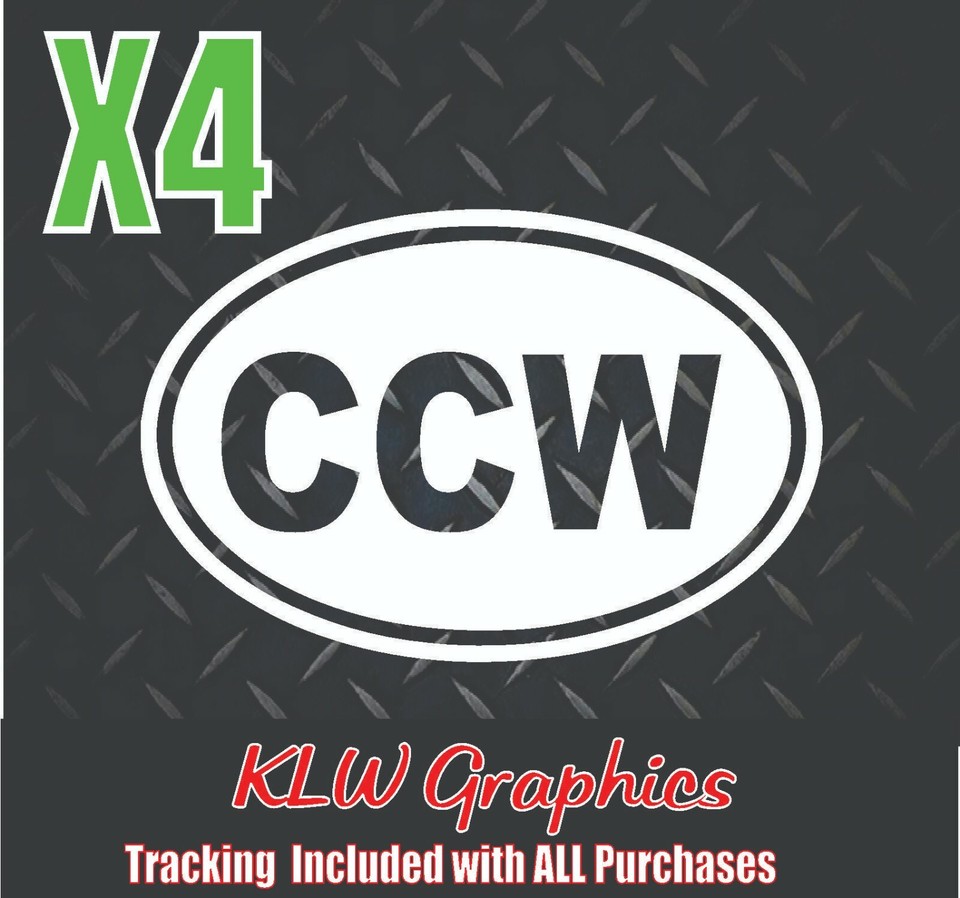 CCW Decal Sticker Warning Driver Carries Concealed Weapon Die Cut 2a ...