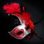 Silver/Red Feather Swan Masquerade Mask Ball Mask Mardi Gras Mask Women ...
