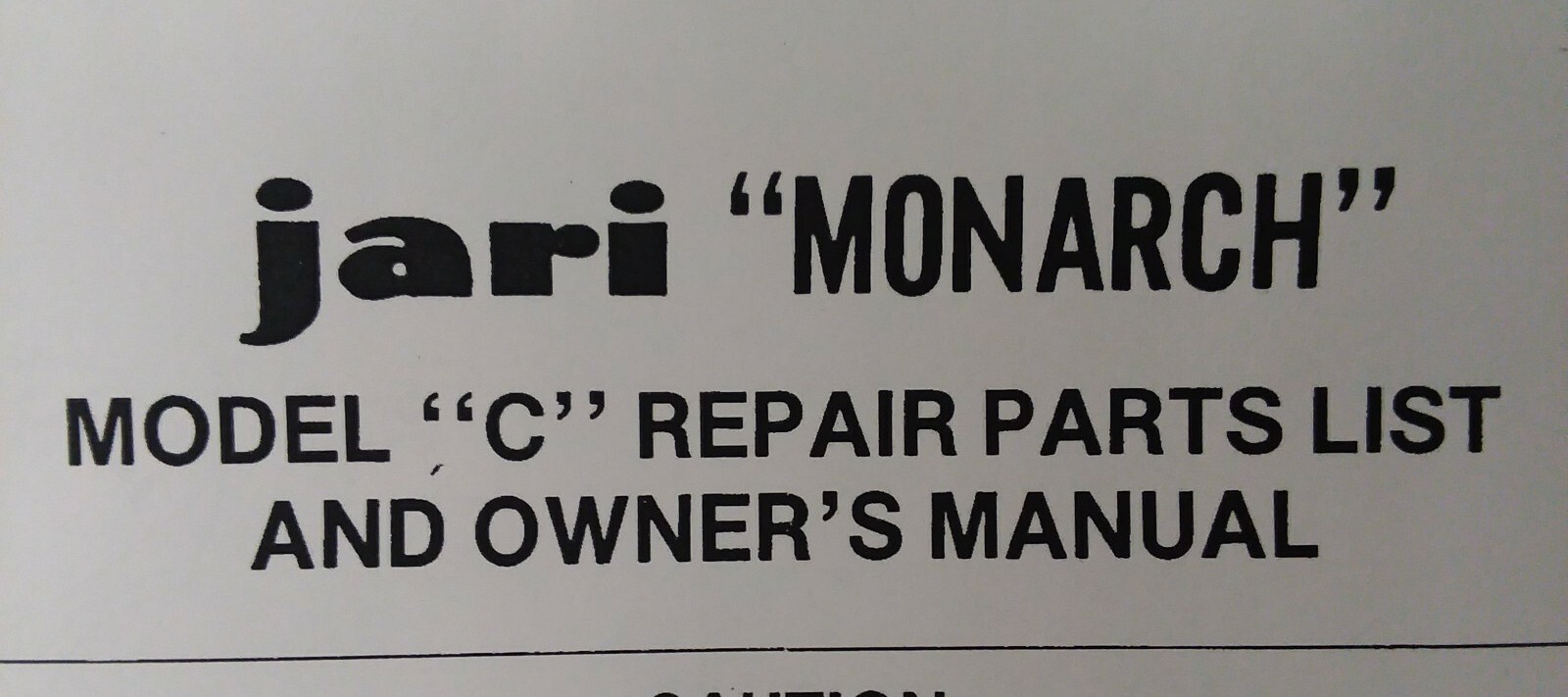 Jari Sickle Monarch "C" Walk-Behind Sickle Mower Owner, Service & Parts ...