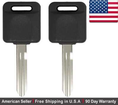 2x New Replacement Keyless Transponder Ignition Key For Nissan ID 46 ...