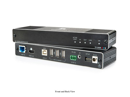 Kramer TP-590R 4K60 HDMI Receiver with USB/RS-232/IR over Long-Reach ...
