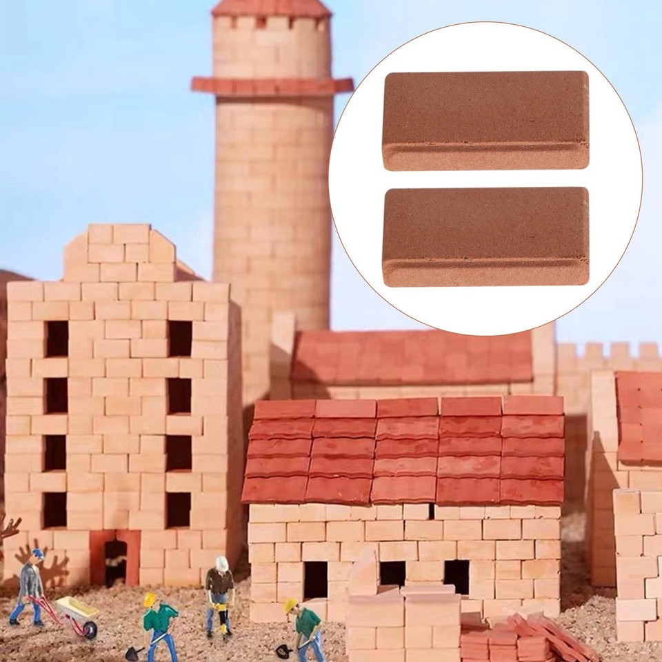 350 Pieces Bricks for Landscaping Miniature Bricks Brick Wall Small ...