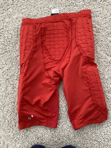 Adidas Techfit Red Compression Padded Basketball Shorts Base Layer Mens ...