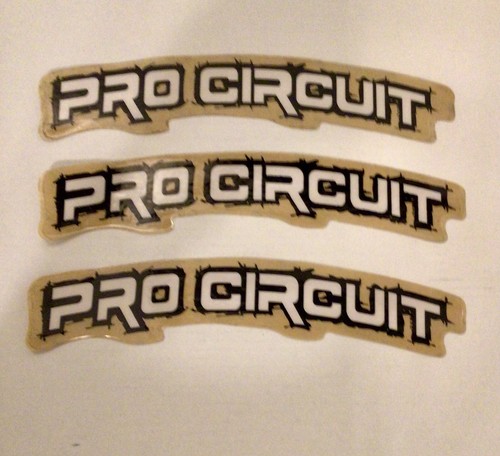 3 Piece Set Pro Circuit Retro Front Fender Decals Ventage | eBay