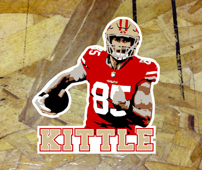 George KITTLE #85 TE San Francisco 49ers Fan Sticker Decal Bumper ...