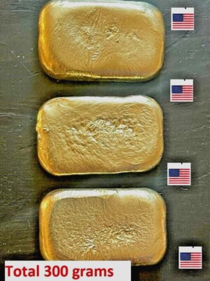 (300)Grams Scrap Gold bar For Gold Recovery Melted Different Computer ...