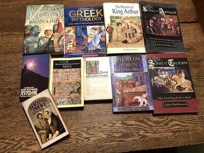 LOT 10 Books Medieval King Arthur Merlin Knights Greek Mythology More ...