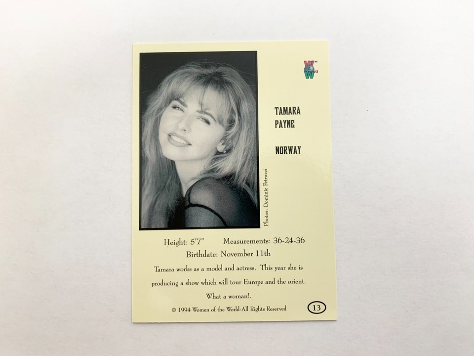 Tamara Payne Norway Women of the World 1994 Card # 13 | eBay