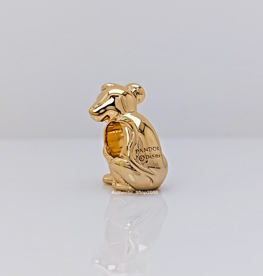New 100% Authentic PANDORA 14k Gold P Disney The Lion King Simba Charm ...