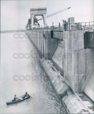 1958 Press Photo Moses Saunders Dam St Lawrence River New York Ontario ...