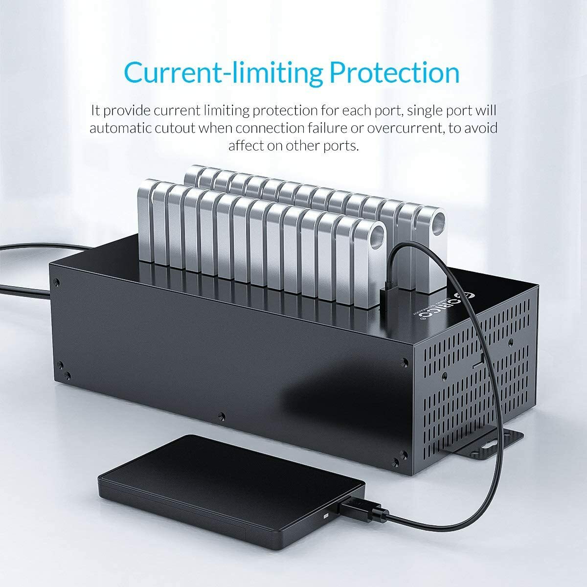 ORICO Industrial Powered USB Hub 10/20/30 Ports Data Hub USB2.0 USB3.0 ...