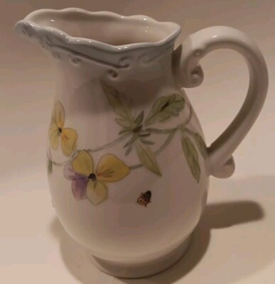 Pfaltzgraff "Vienna Floral" Small Pitcher With Scrolled Handle | eBay