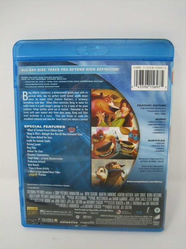 open season bluray family movie martin lawrence ashton kutcher ...