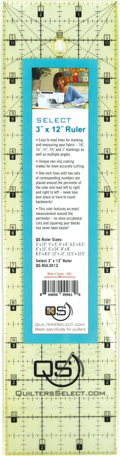 Non-Slip Ruler 3in x 12in QS-RUL3x12 | eBay