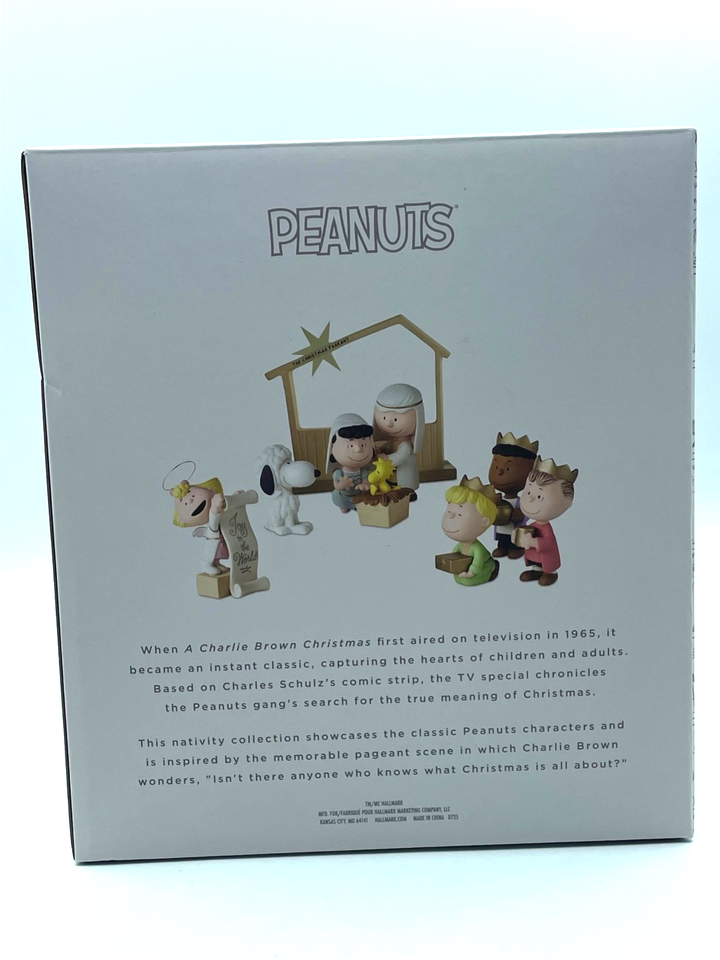 Hallmark PEANUTS Nativity Set 9 pcs Christmas Pageant Charlie Lucy ...