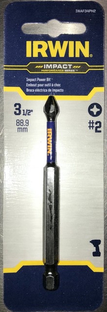 Irwin IWAF34PH2 Performance Series #2 Phillip Power Impact Bit 2PH -1/2 ...