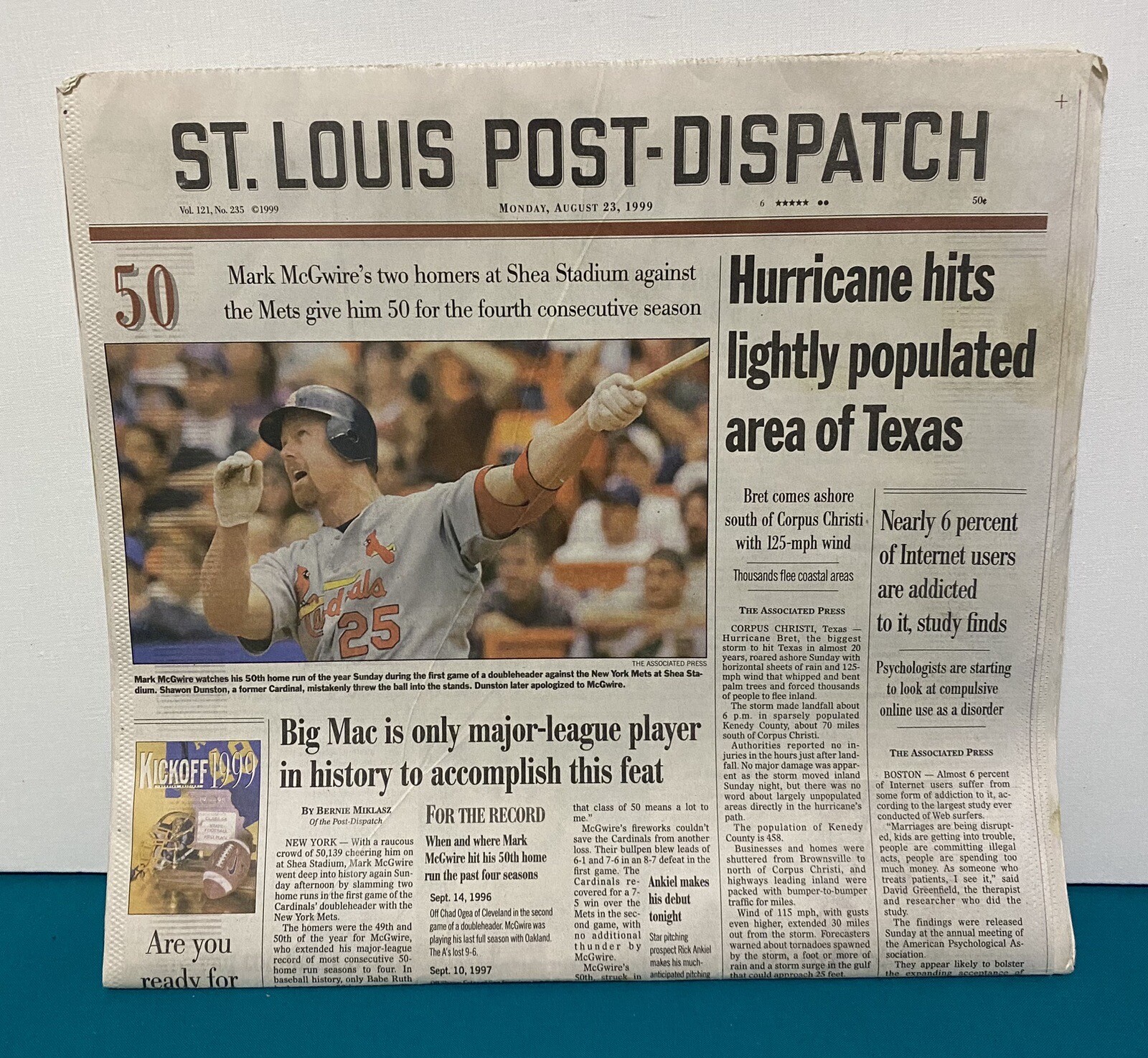 St Louis Post Dispatch Newspaper McGwire 50th Home Run | eBay