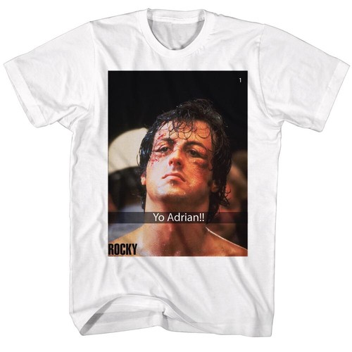 Rocky Film Busted Yeux Photo Yo Adrian Sylvester Stallone Homme T Shirt ...