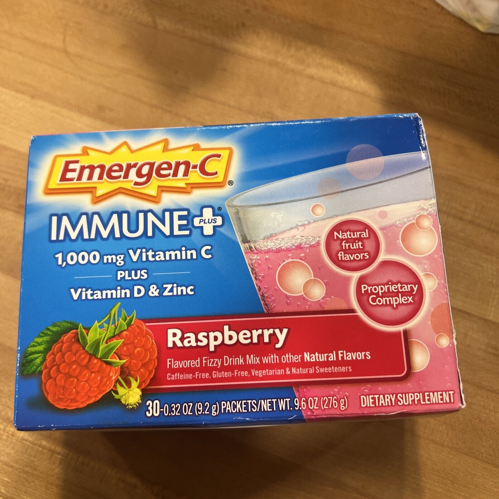 Emergen-C Immune System with Vitamin D Fizzy Raspberry Flavor Drink Mix ...