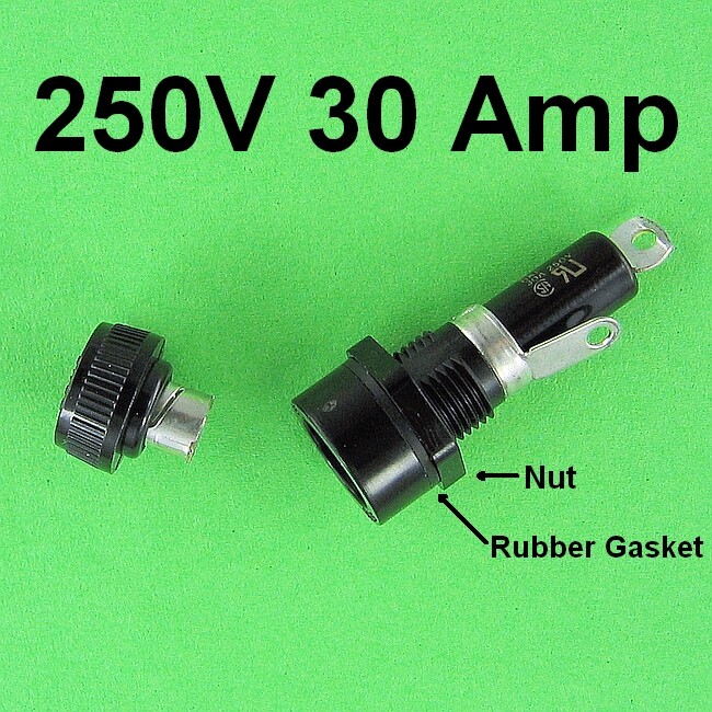 Bussmann HKP Panel Mount 3AG AGC Buss Cartridge Fuse Holder 250V 12 ...