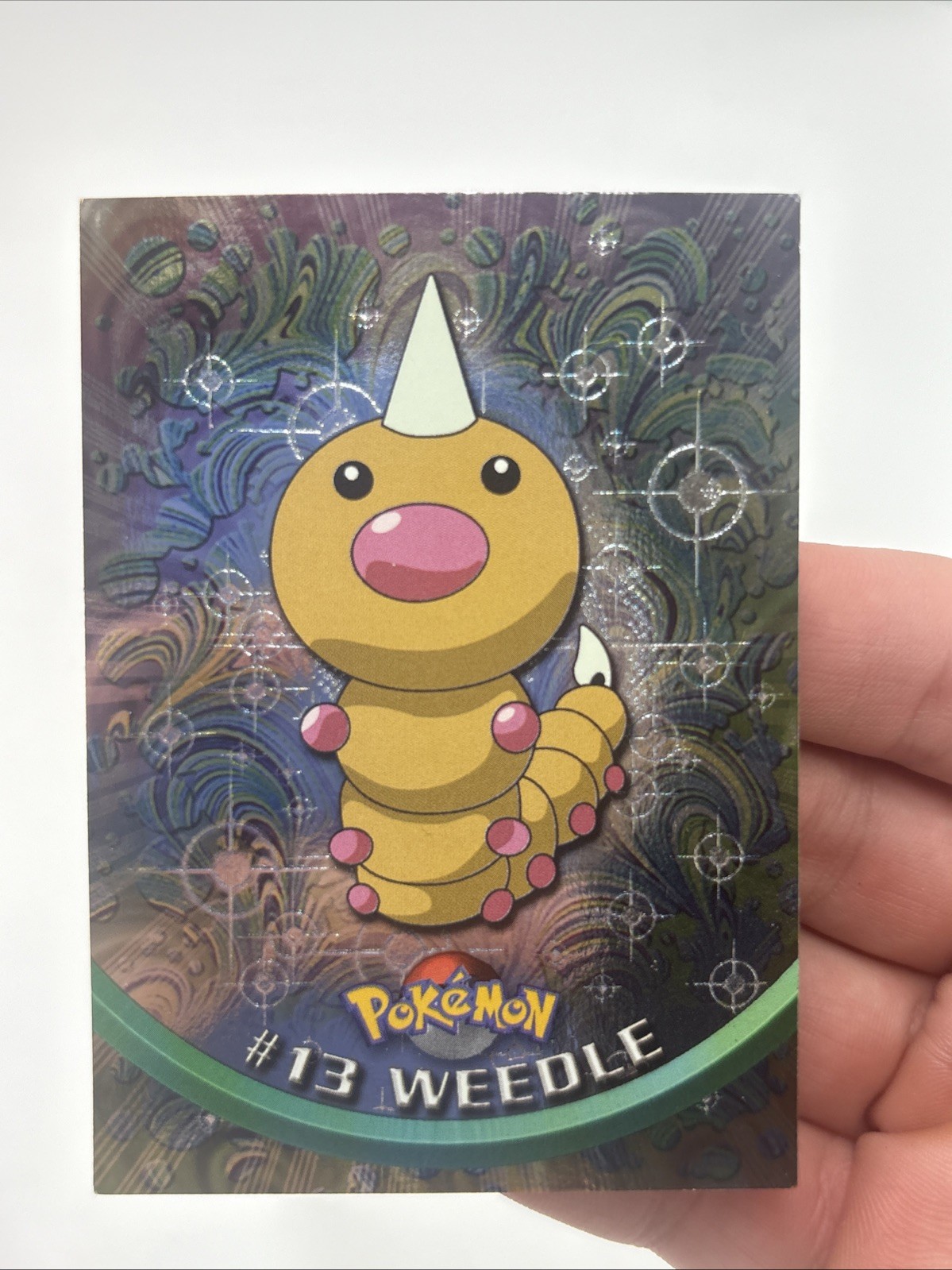 #13 WEEDLE HOLO FOIL Black Logo Pokemon Topps TV Animation Edition Card ...