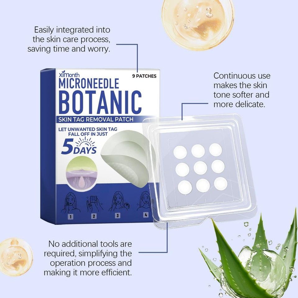 Skin Tag Removal Patch, Microneedle Botanic Skin Tag Removal Patch US ...