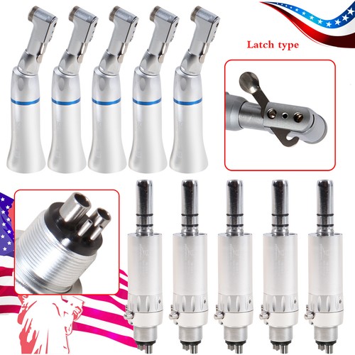 1-5Pcs Dental Low Speed /Air Motor/Contra Angle Handpiece 2H/4Holes ...