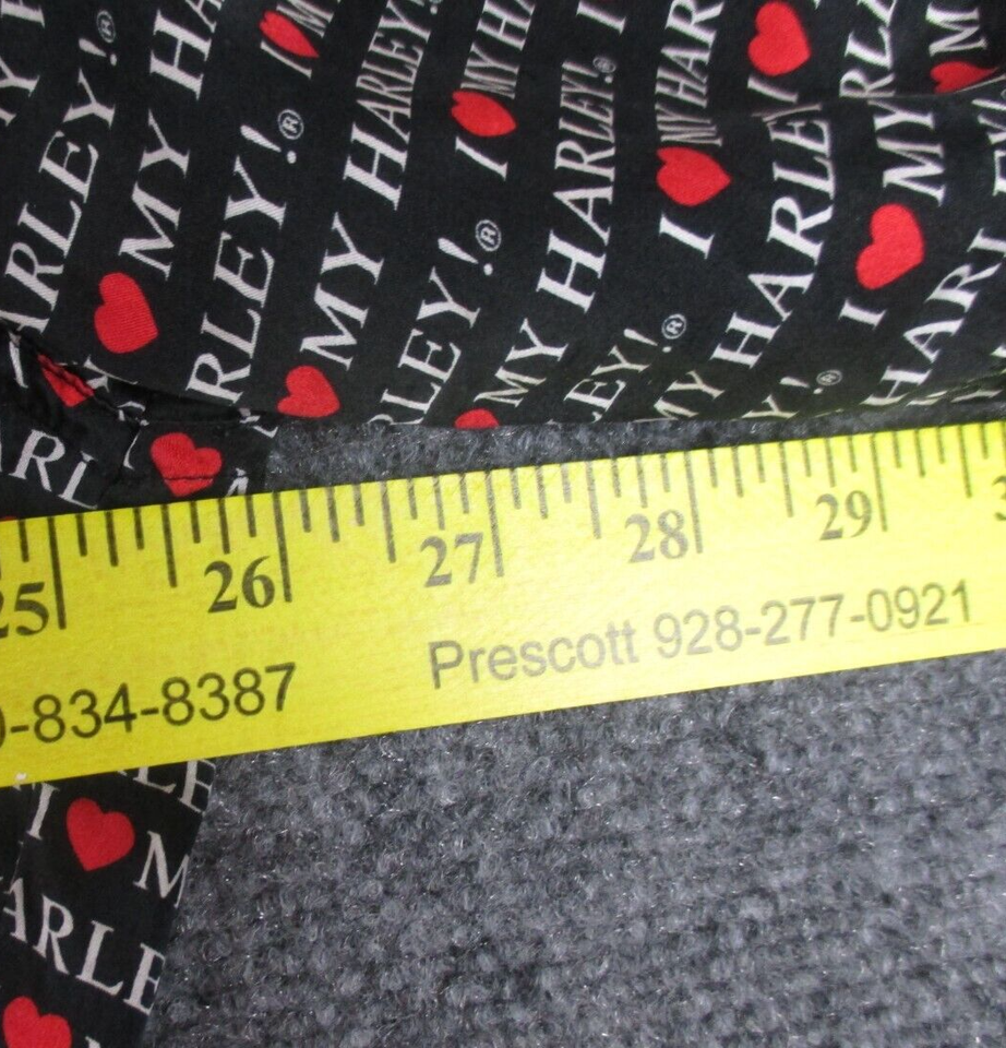 Harley Davidson Classic Men’s 100% Silk XL Black "I (LOVE) MY HARLEY ...